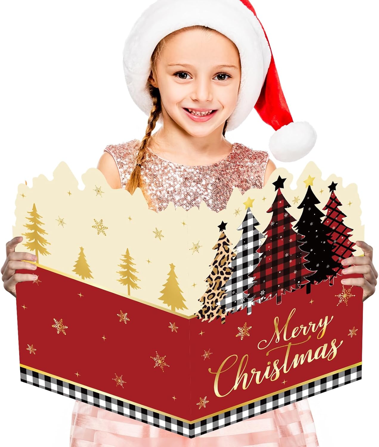 Amazon.com : Jumbo Merry Christmas Greeting Cards With Envelope ...