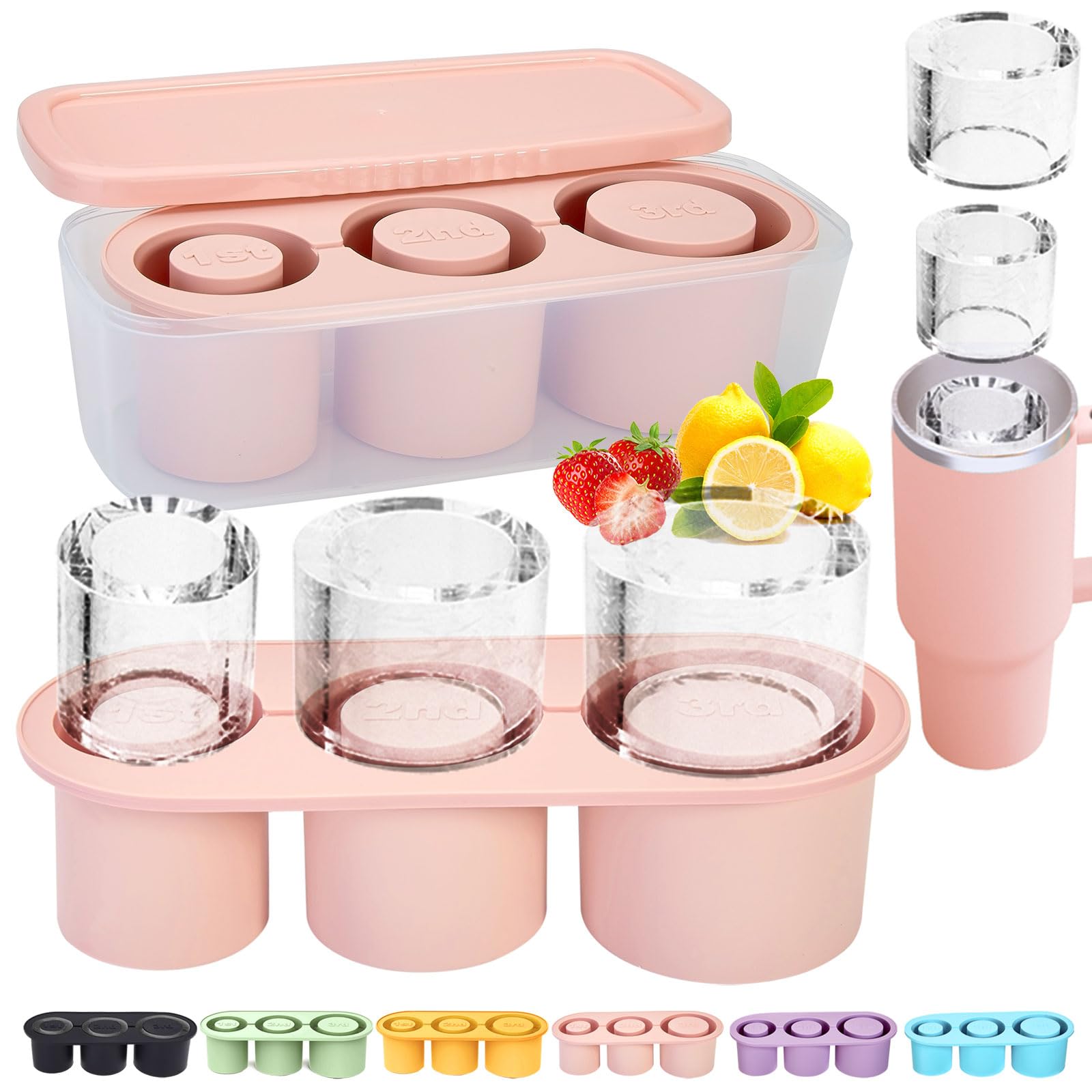 Amazon.com: Rhewatin 1pc Tumbler Ice Tray for Stanley/Yeti/Simple ...