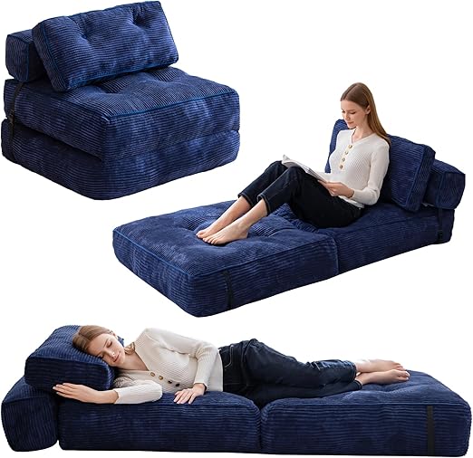 HIGOGOGO Sofá Cama Plegable, Sillón Cama Convertible con Almohada ...