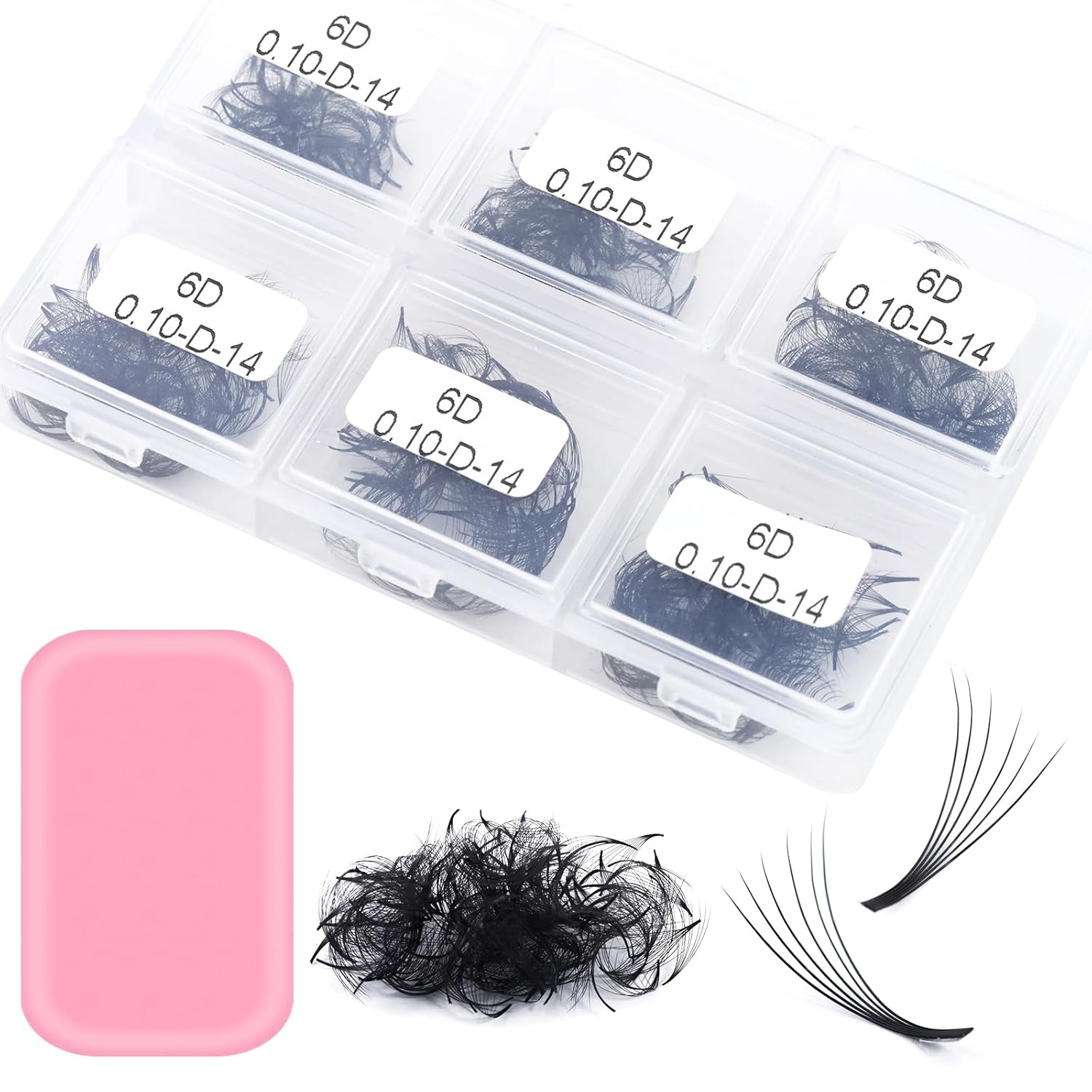 Amazon.com: Premade Lash Fans 600Pcs Loose Fans Handmade 6D Pomade Lash ...