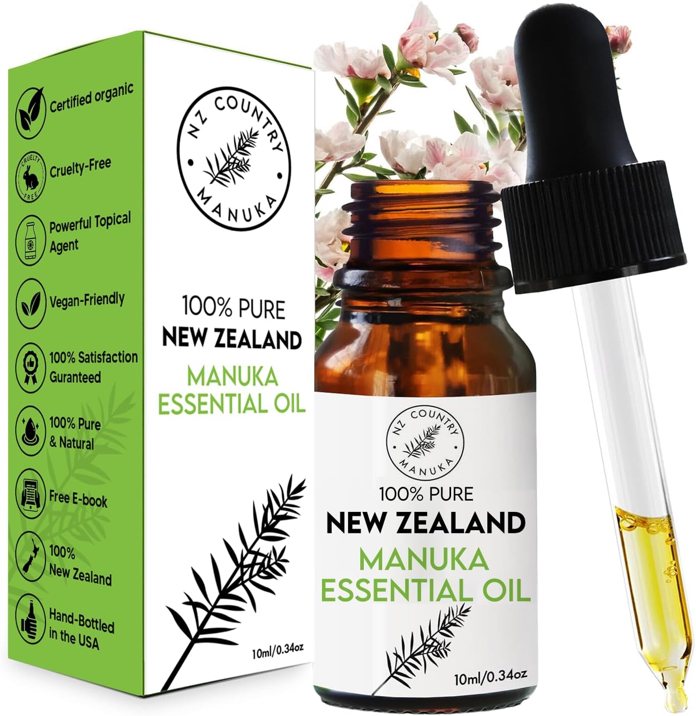 Amazon.com: NZ Country Manuka 100% Pure New Zealand Manuka Oil ...