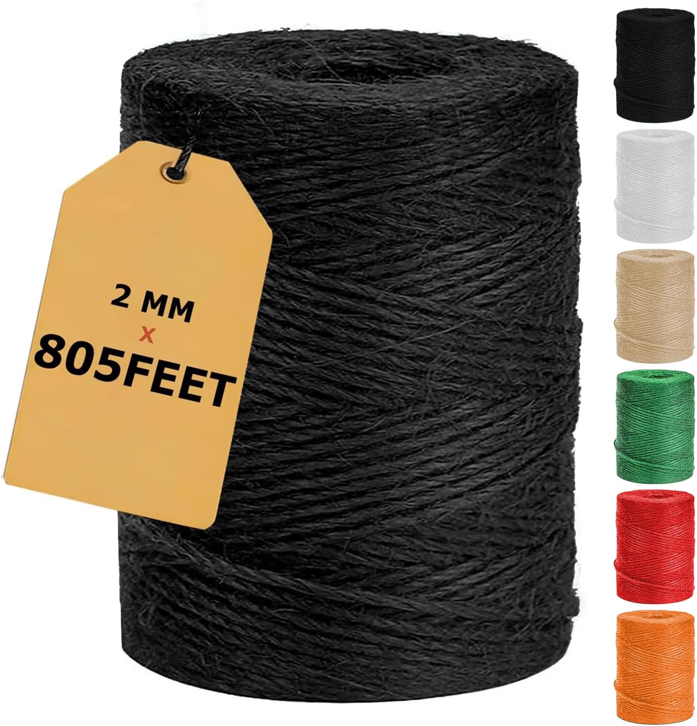 Amazon.com: Vanhench 805ft Black Twine String, Black Hemp Jute Rope ...