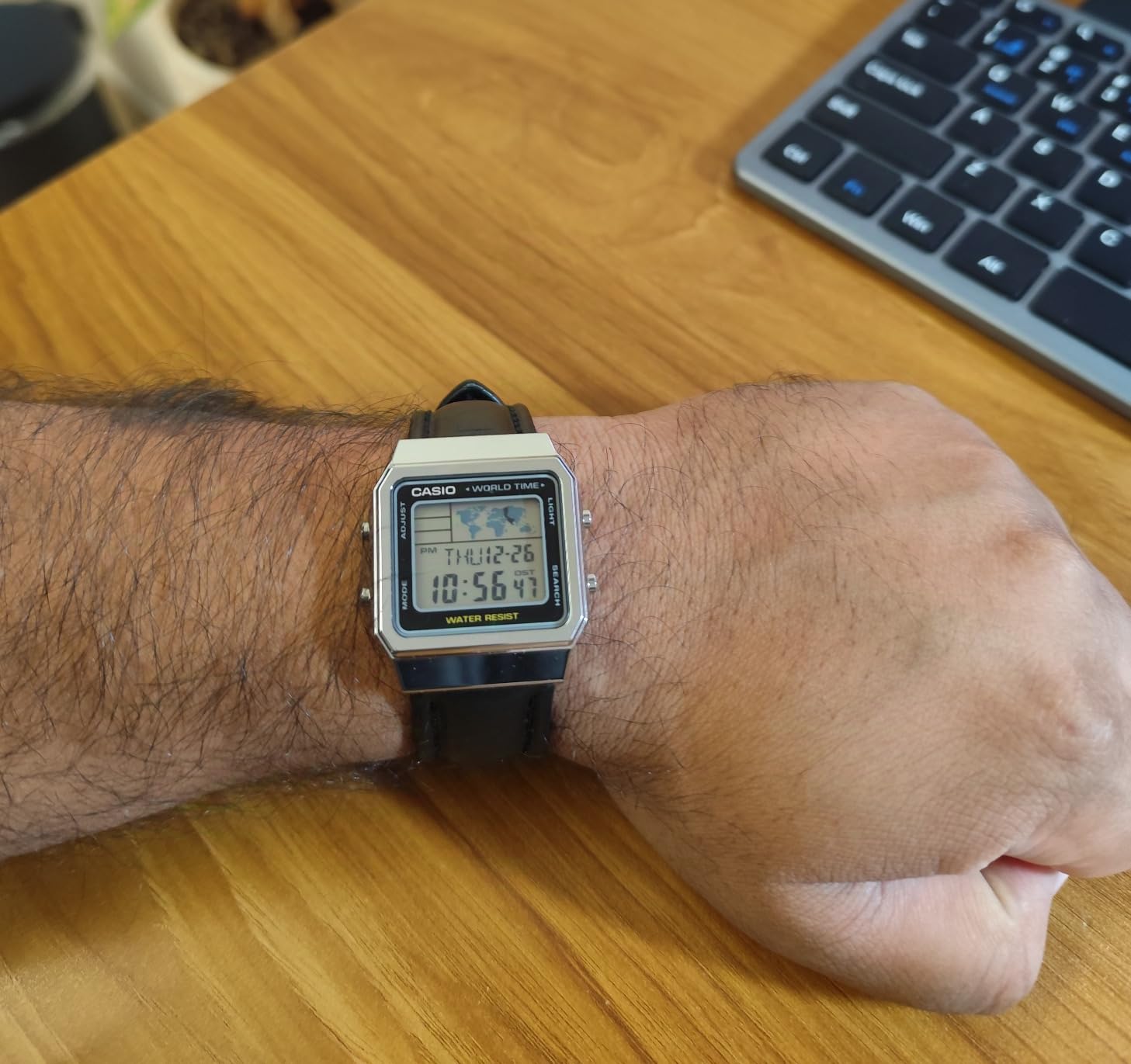 Casio Vintage A500WA-1DF Black Digital Dial Silver Stainless Steel Band ...