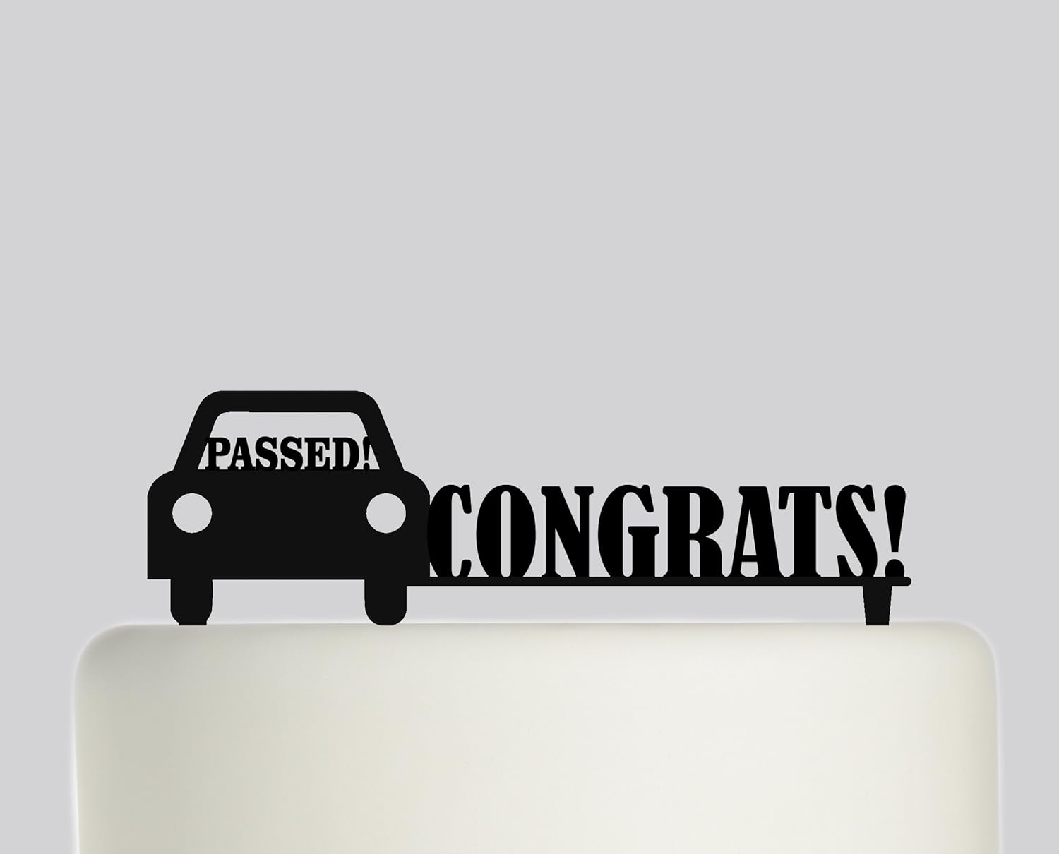 Congrats! Passed Driving Test Cake Topper Acrylic Cake Topper - Black ...