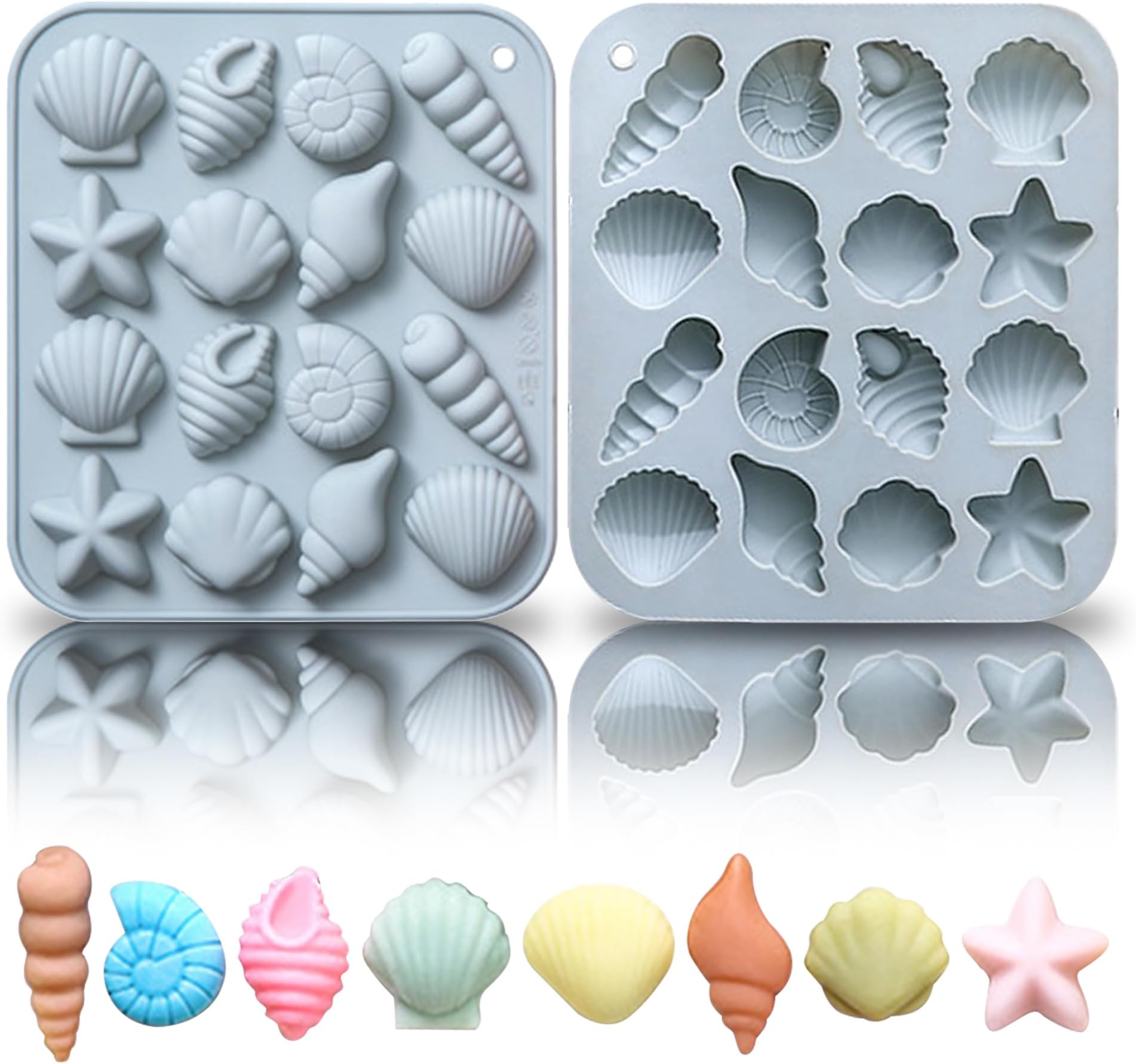 Amazon.com: 1Pack Seashell Silicone Mold for Fondant & Candy,Marine ...