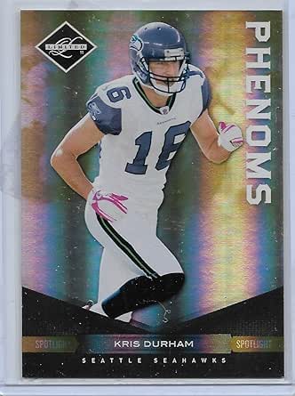 Amazon.com: 2011 Limited Football Kris Durham Gold Spotlight Phenoms ...