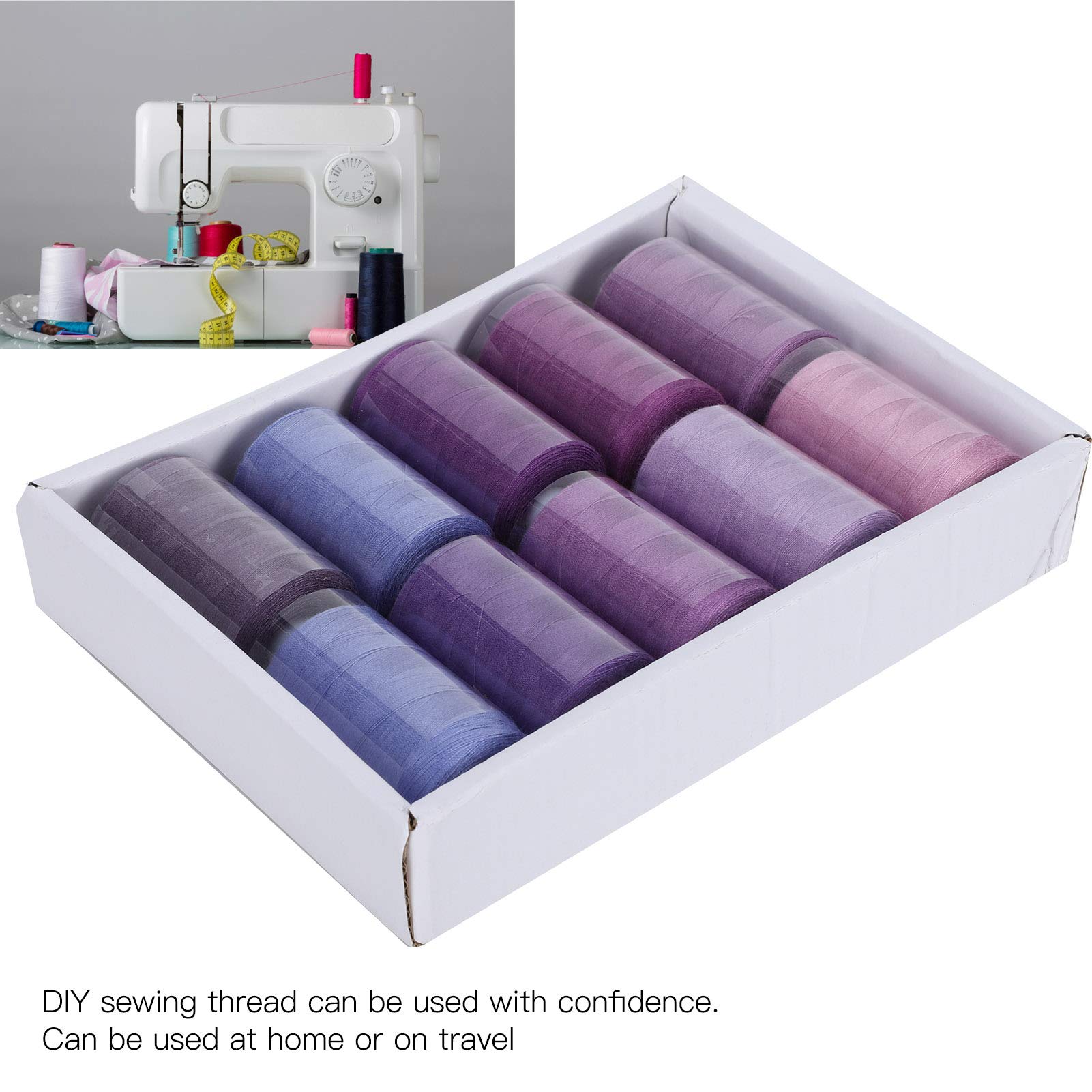 10 Rolls Sewing Thread Sets Assorted Colors Spools Thread Mixed Thread ...