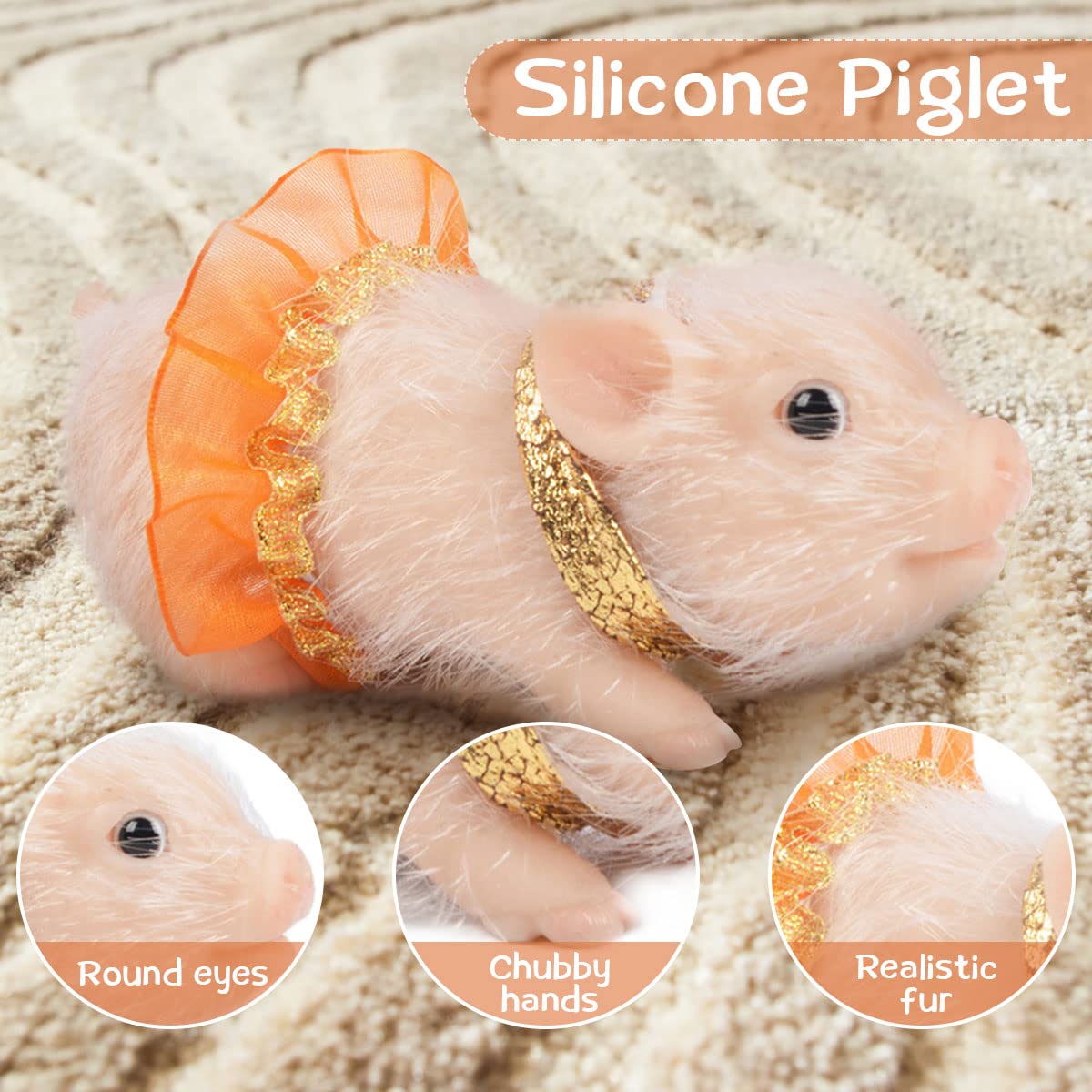 Snapklik.com : Txkrhwa 6Inch Silicone Pig Doll Toy Mini Soft Lifelike ...