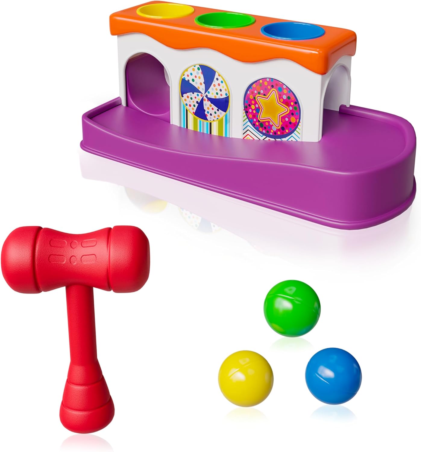 Amazon.com: Lollipop Baby Hammer Toy Toddler Activity: Montessori Toys ...