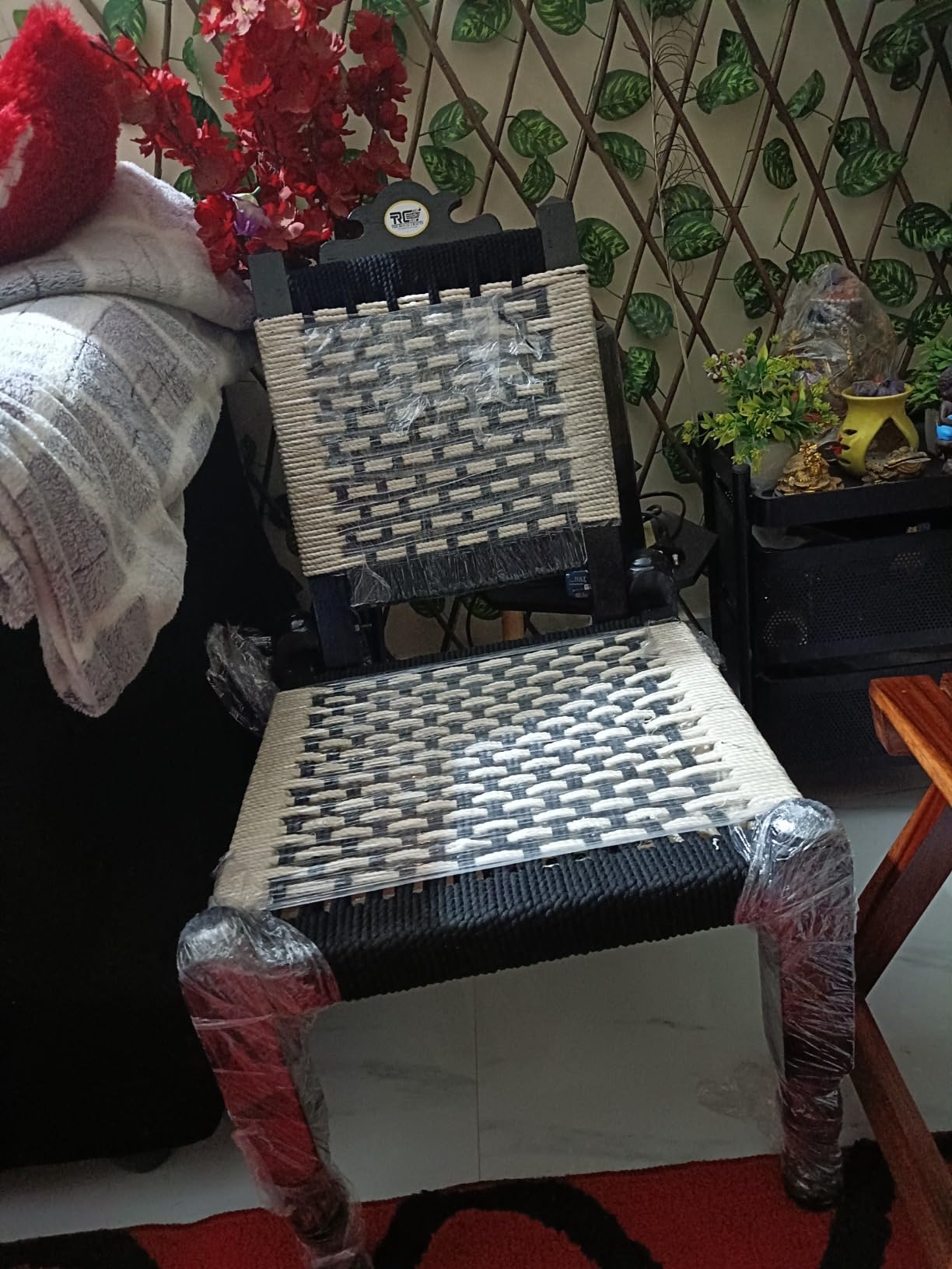 THE ROYAL CRAFTS Traditional handicrafts Black and White Cotton Rope 12 ...