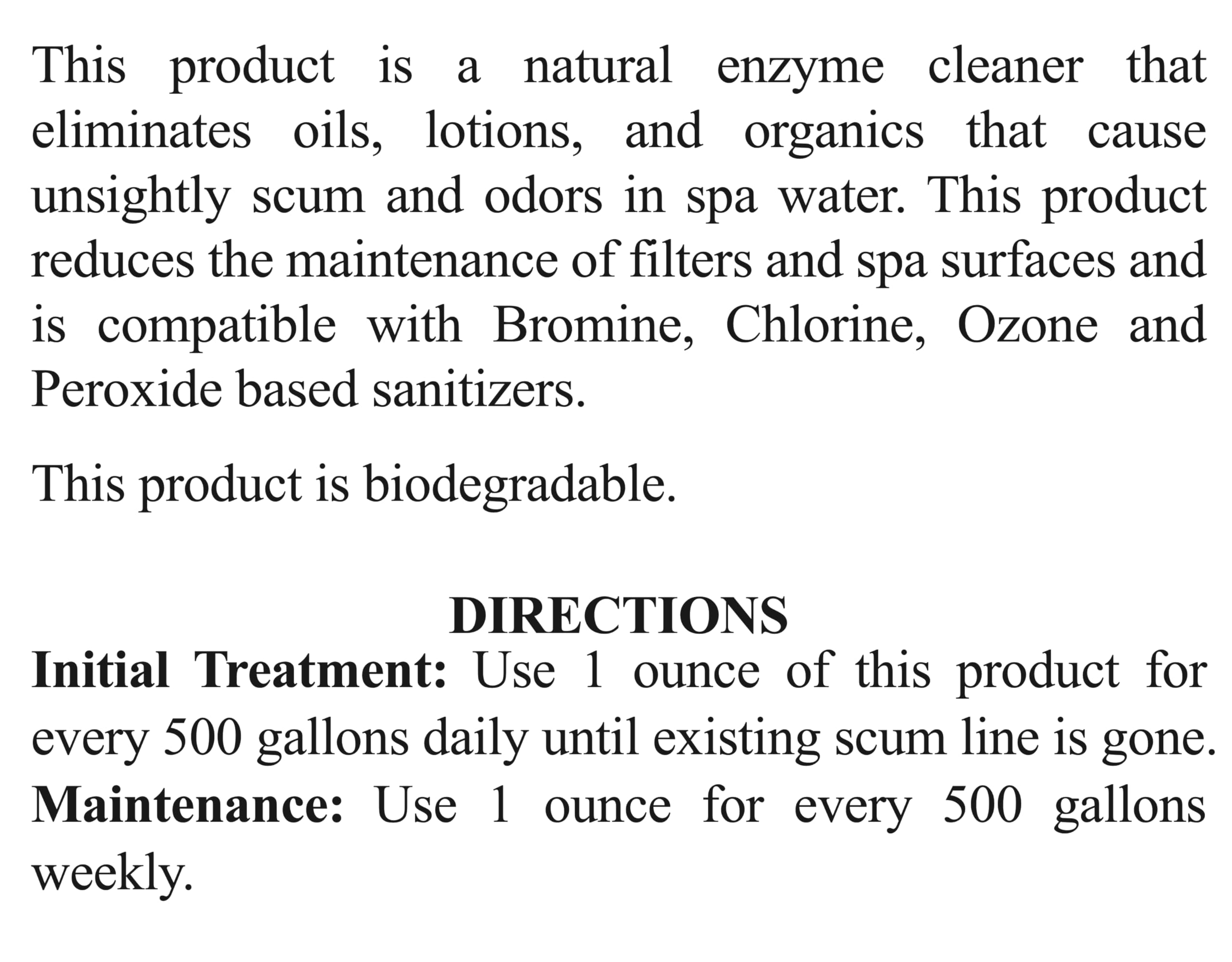 Snapklik.com : SpaChoice 1-Quart 4-Pack Premium Hot Tub Enzyme Clear
