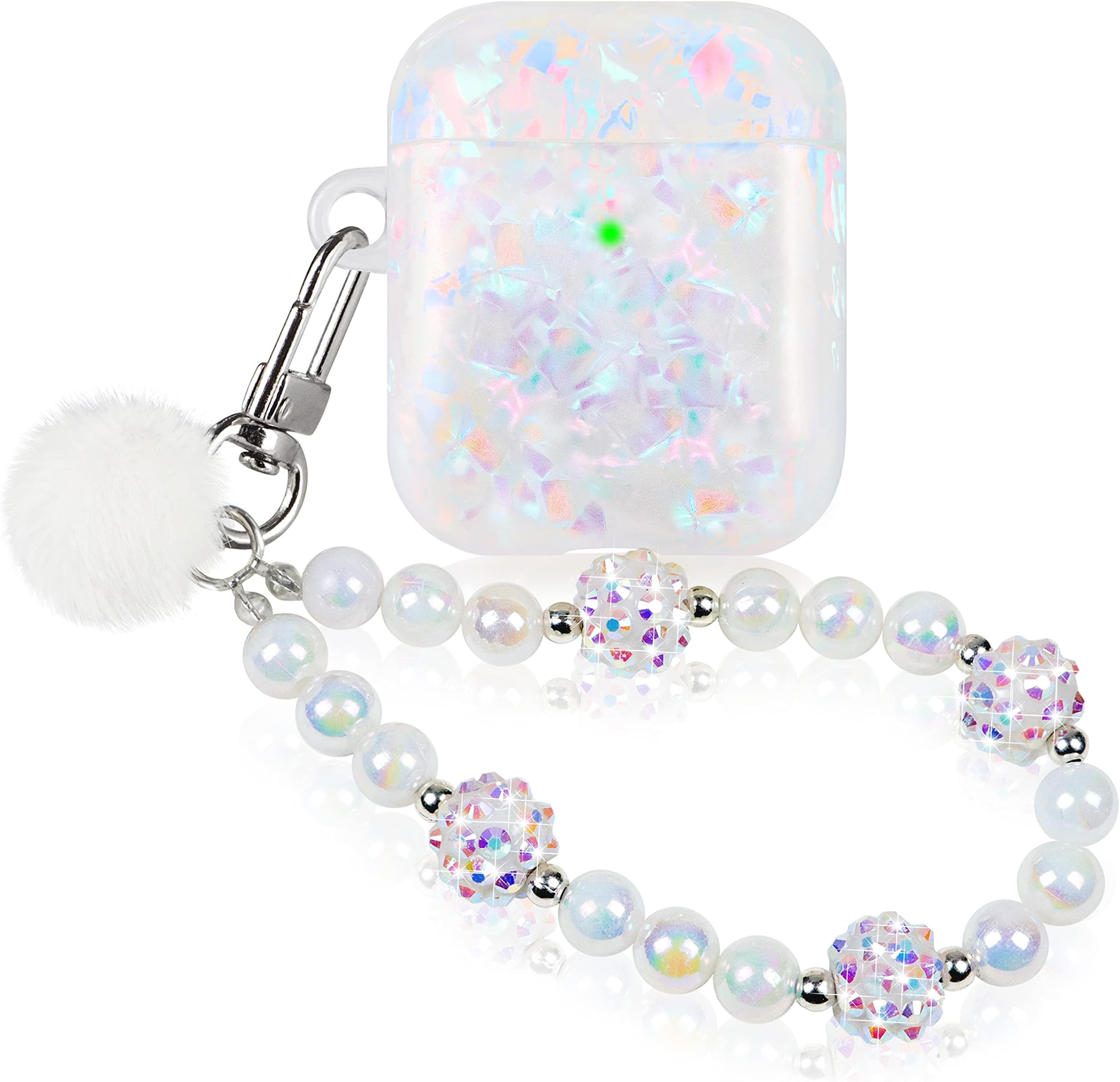 Amazon.com: Cute Airpod Case Kawaii Star Pattern Design,with Small Bell ...