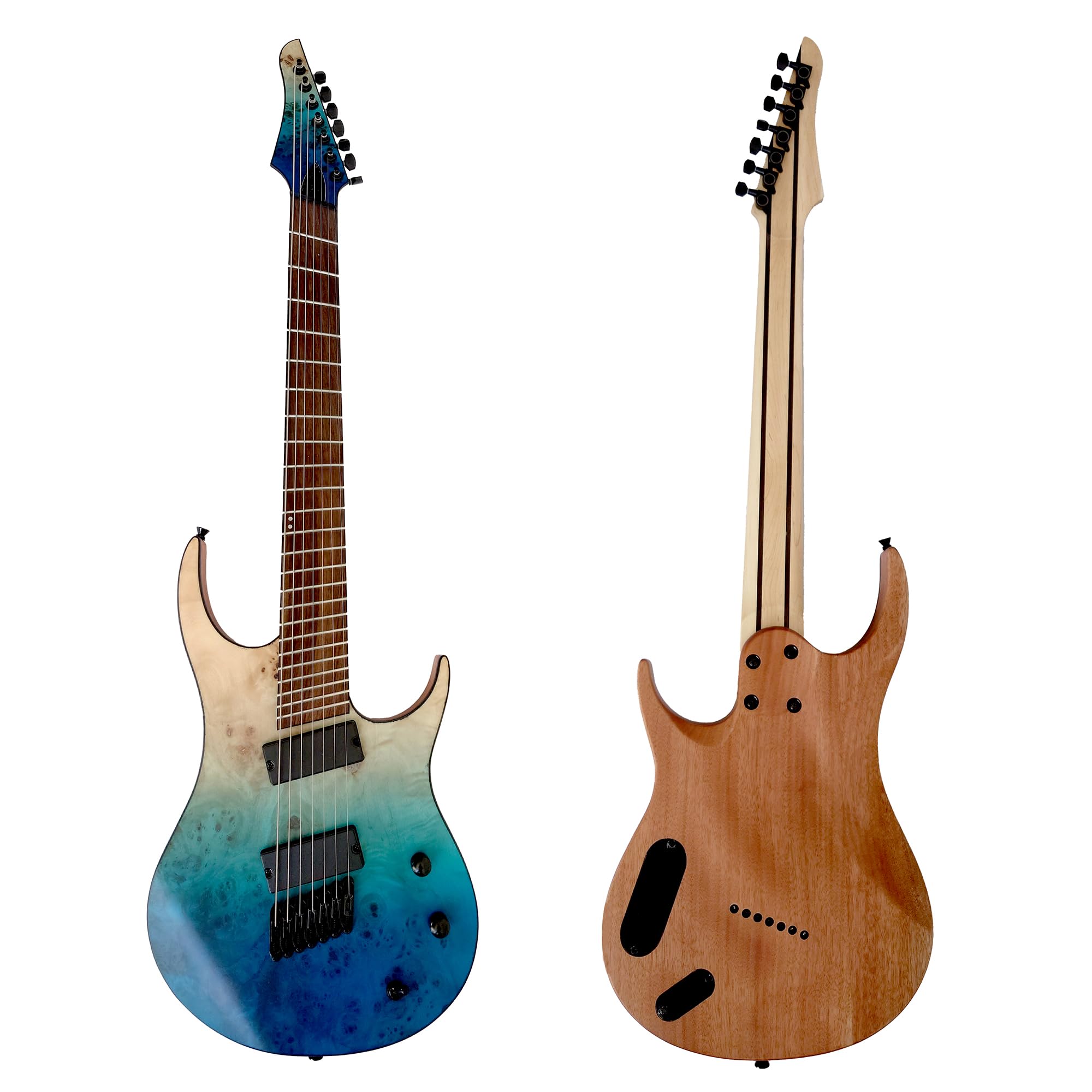 Amazon.com: Generation Pro Hand Made Fanned Fret 7 String Electric ...