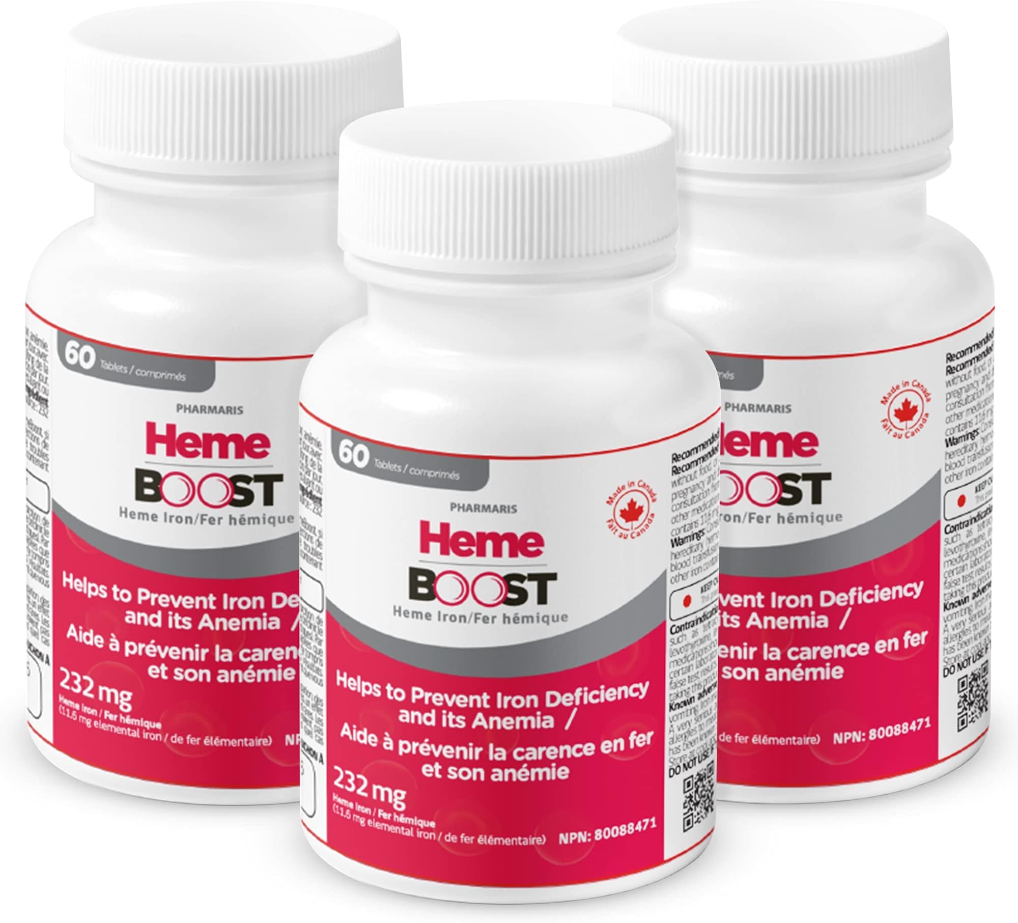 Amazon.com: Hemeboost 11.6mg (232mg Heme Iron) I 180 Tablets | High ...