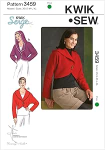 Amazon.com: Kwik Sew K3459 Jackets Sewing Pattern, Size Misses XS-S-M-L ...