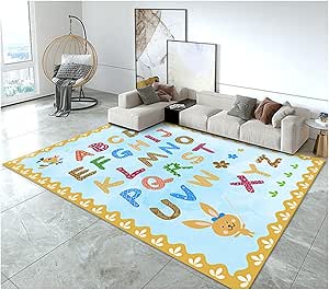 Amazon.com: ABC Alphabet Print Classroom Area Rug for Home Decoration ...