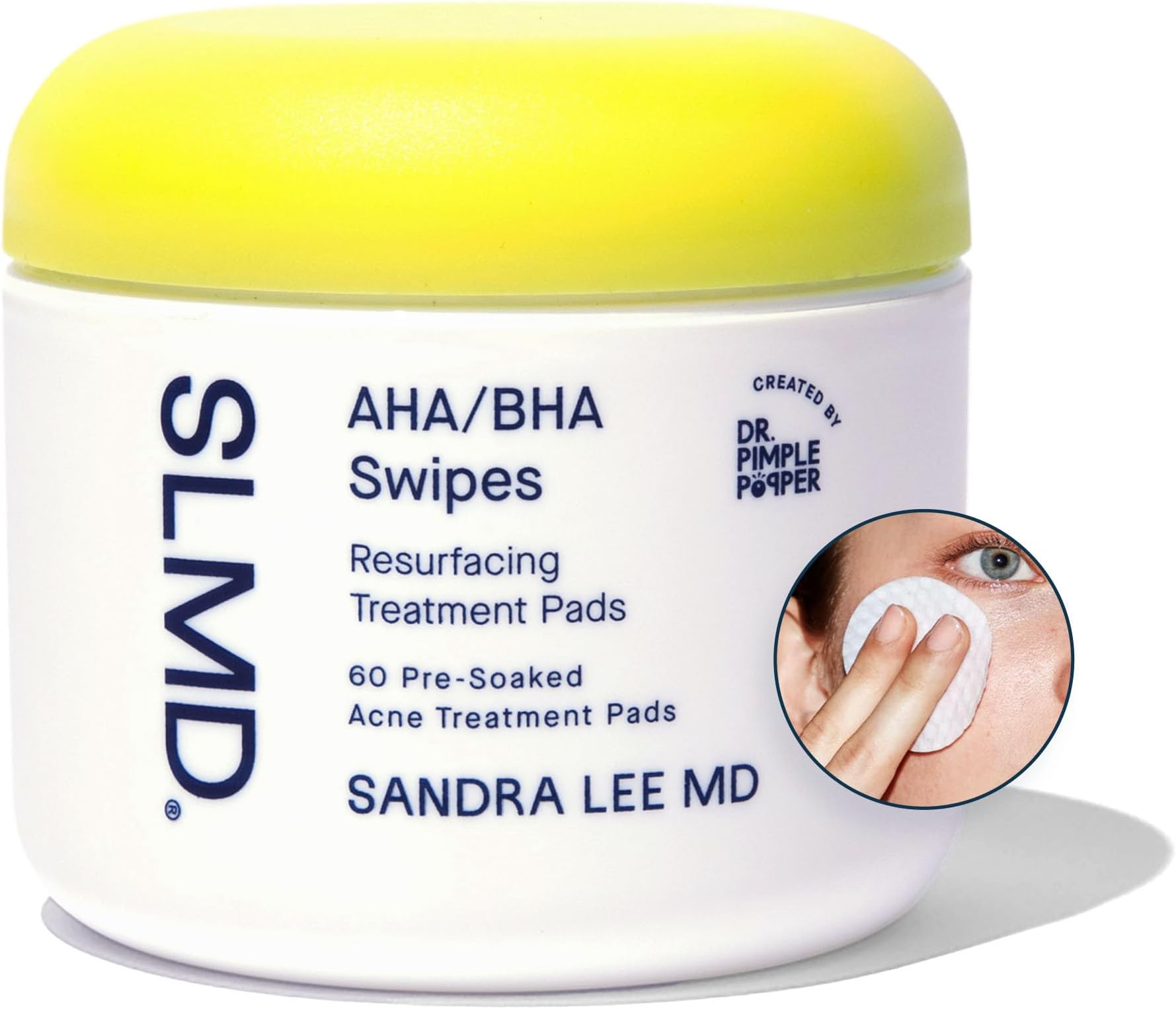 Amazon.com: SLMD by Dr. Pimple Popper - AHA BHA Toner Pads Swipes ...