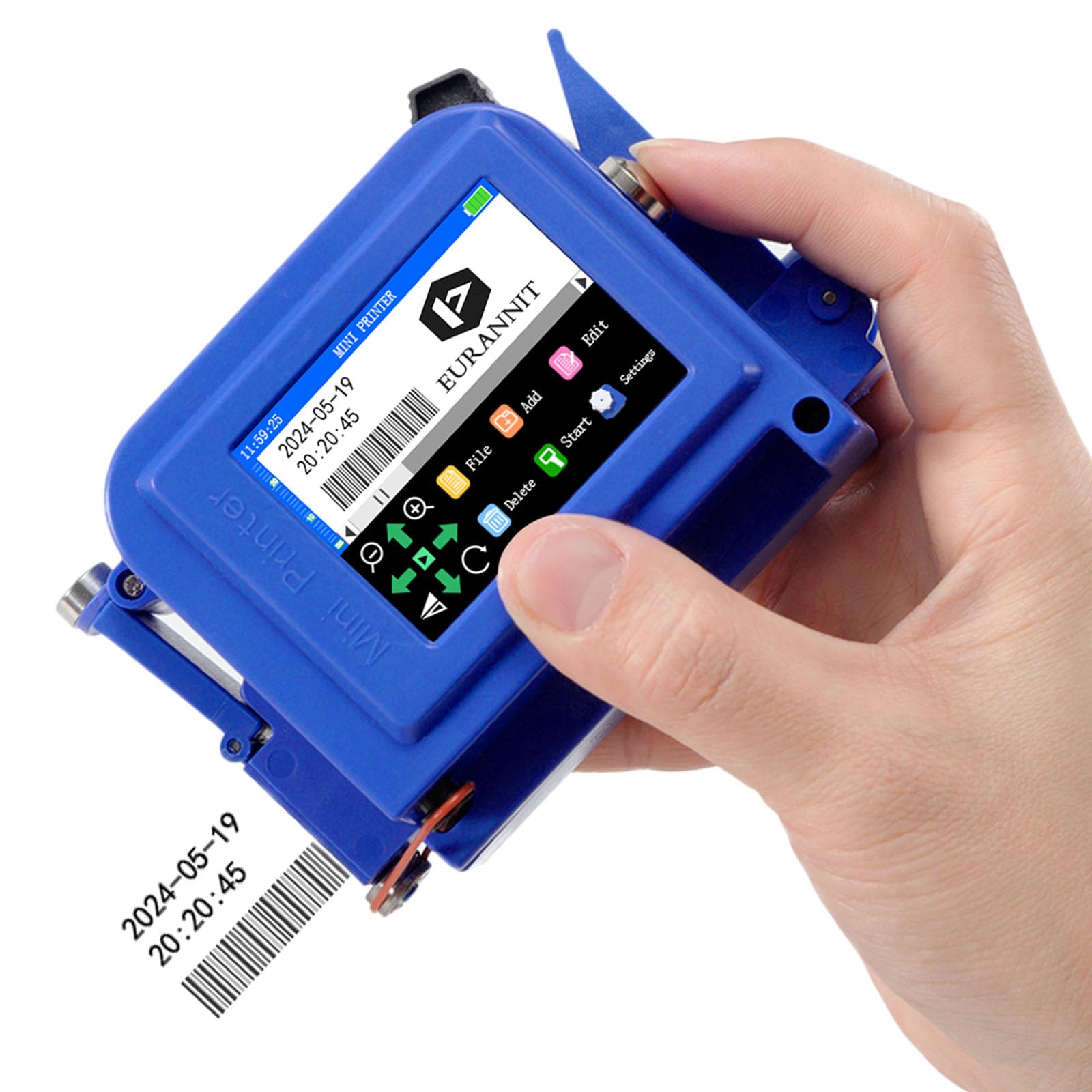 Eurannit Mini Handheld Inkjet Printer 0.5 in, E11 Handheld Printer Gun ...