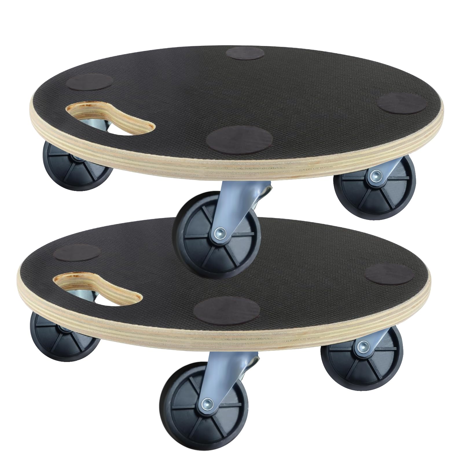 Amazon.com: Wood Platform Dolly 2 Pack, Round Wood Furniture Moving ...
