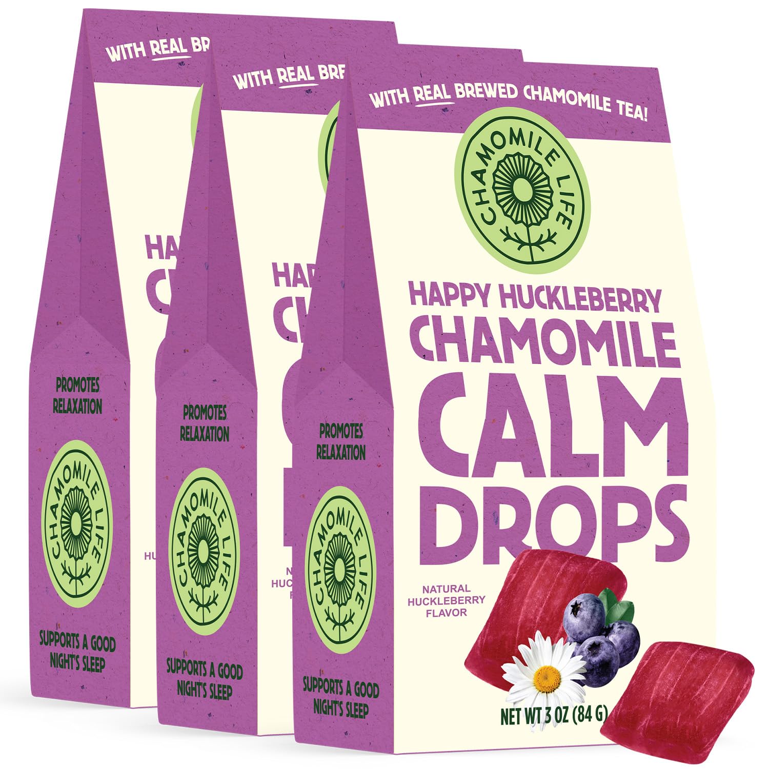 Amazon.com : Chamomile Life - Happy Huckleberry Calm Drops - Low ...