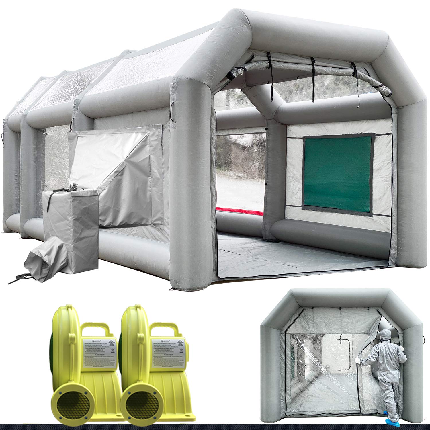 Buy Sewinfla Indoor Inflatable Paint Booth with Air Draft Device ...