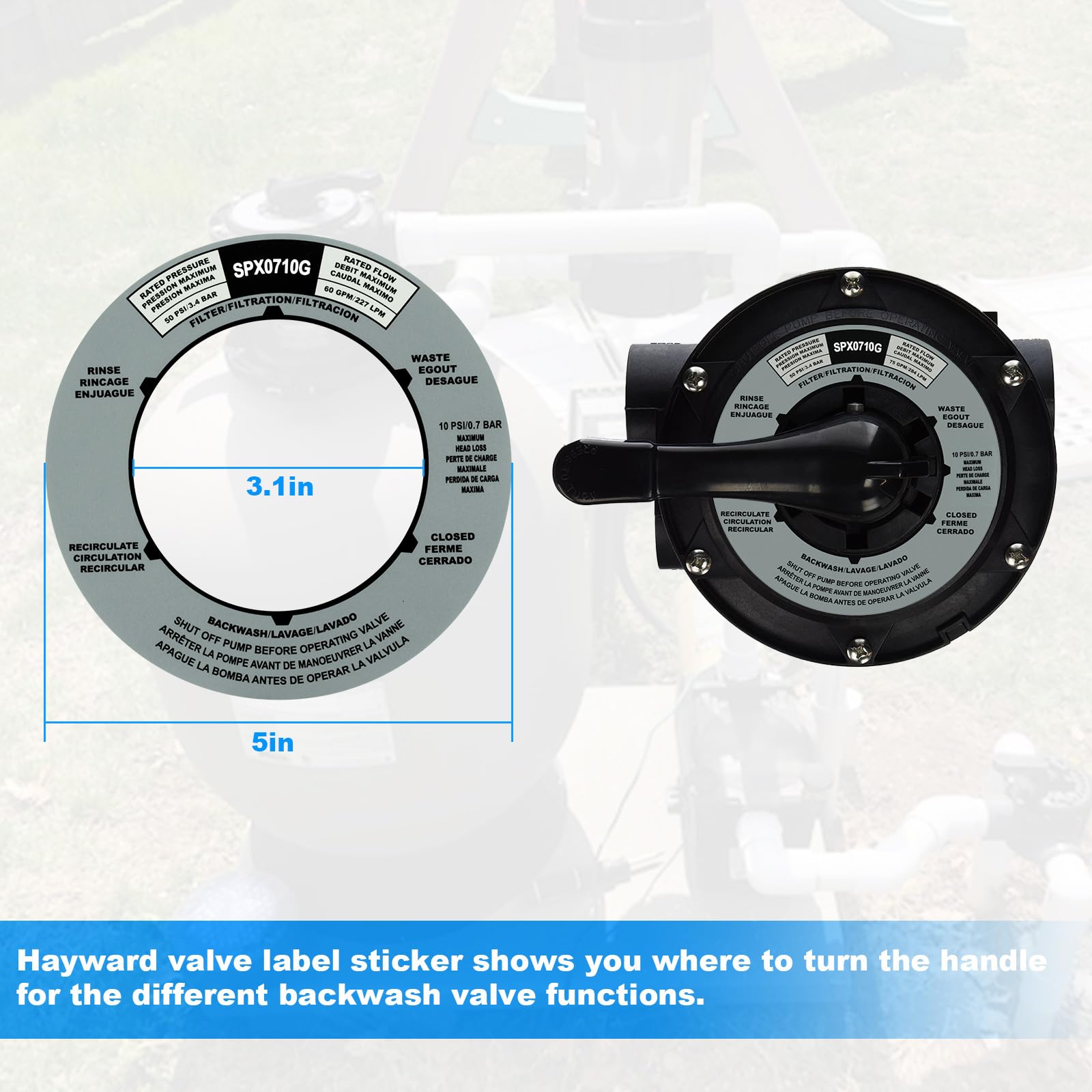 Snapklik.com : JIOTAR SPX0710G Sand Filter Valves Label Replacement ...