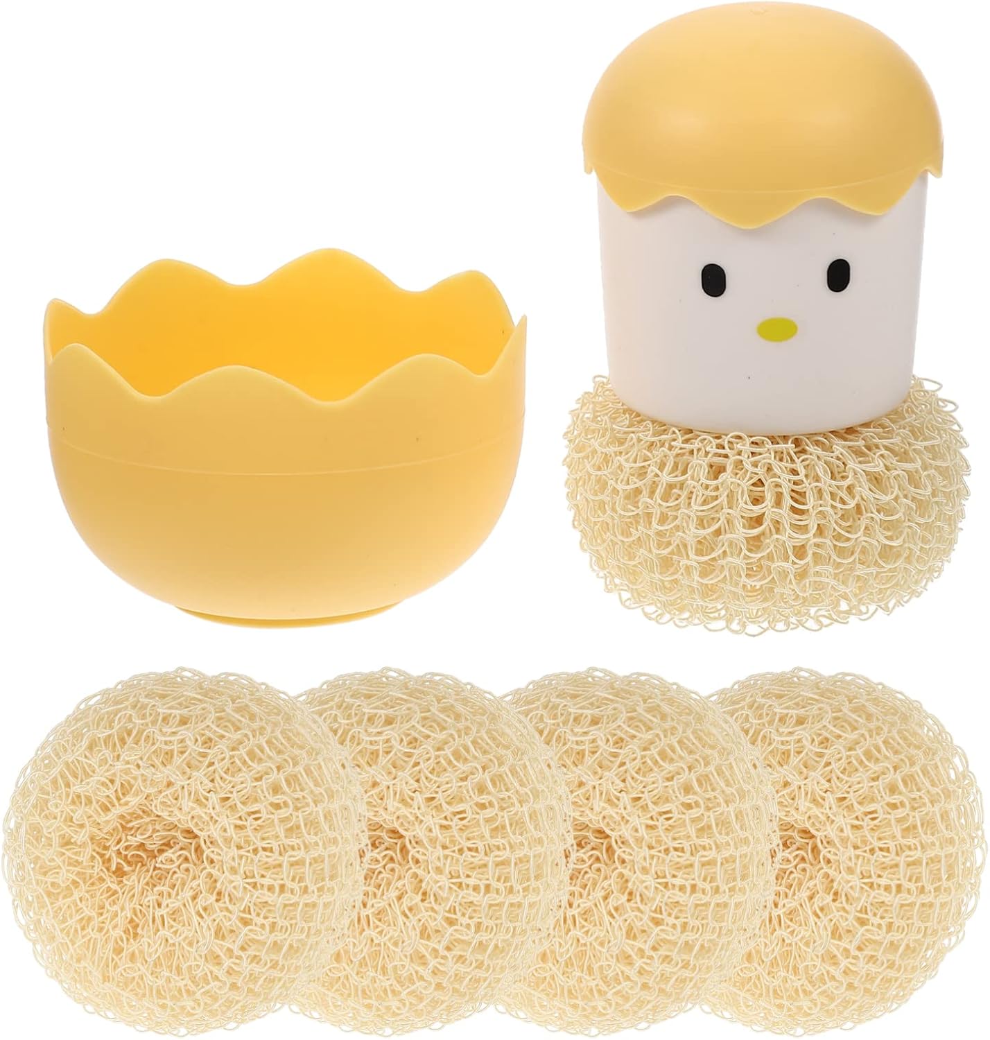 Amazon.com: Nylon Fiber Scrubber with Handle, Pot Dish Cleaning ...