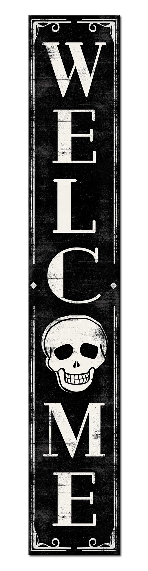 Amazon.com : My Word! Welcome - Skull Black & White - Creepy Halloween ...