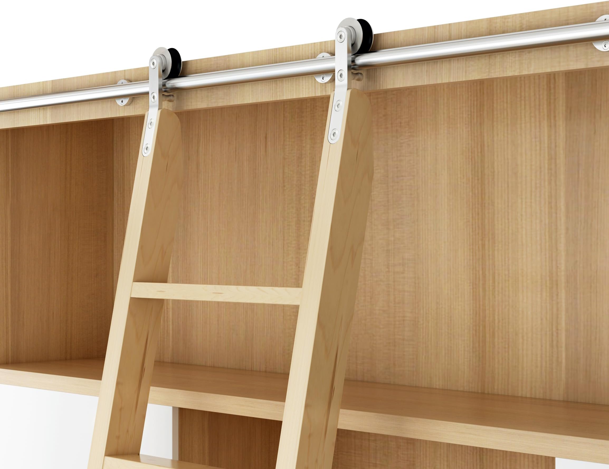 Amazon.com: DIYHD 12FT Rolling Ladder Hardware Sliding Rail,Top Roller ...