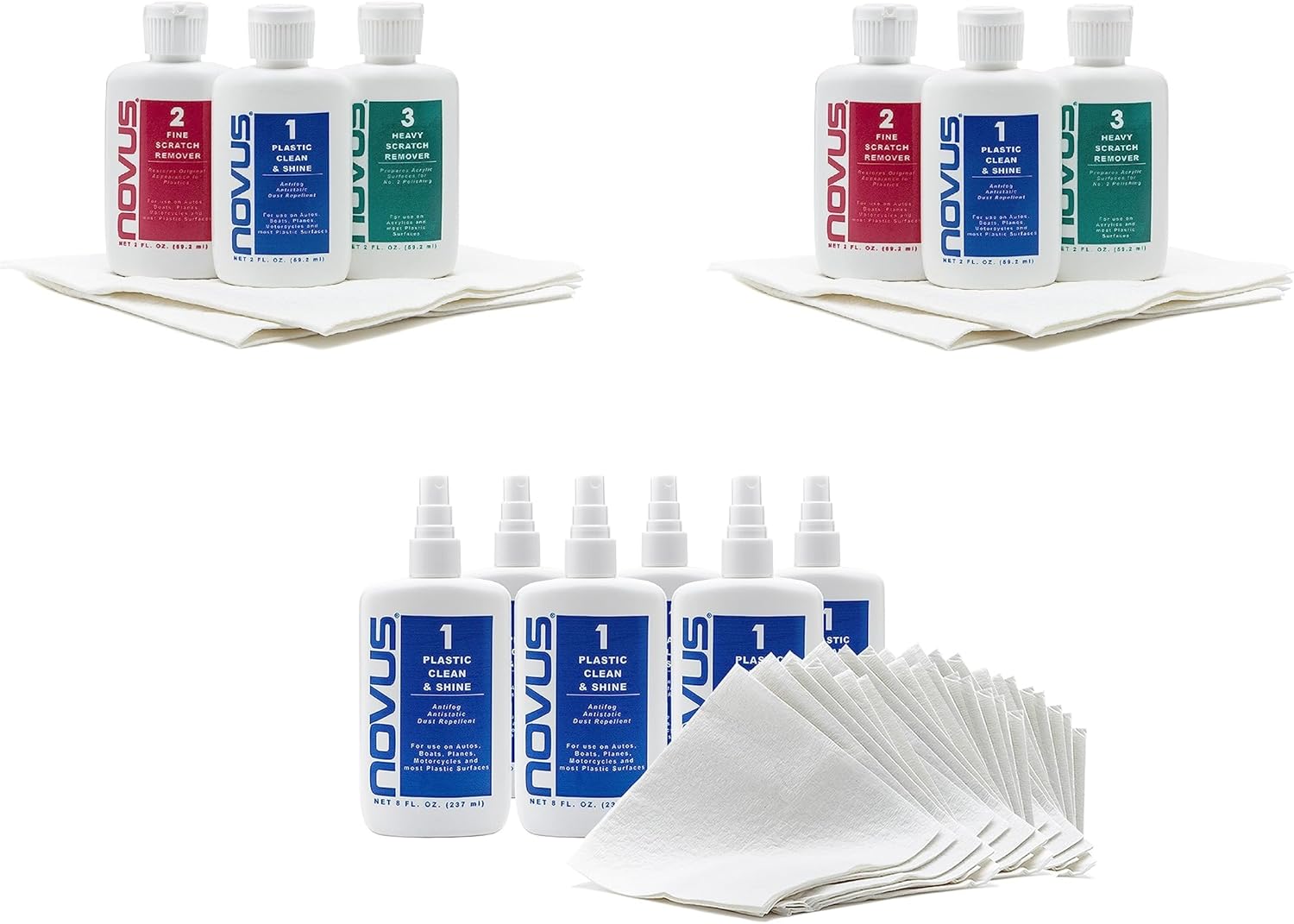 Amazon.com: NOVUS Bundle with 36ct Polish Mates Pack | Plastic Clean ...