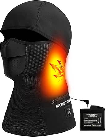 Amazon.com: ANTARCTICA GEAR Heated Balaclava Face Ski Mask Windproof ...