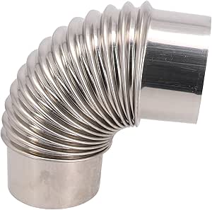 EpheyFIF Elbow Stove Pipe, Steel Stove Flue Pipe, 90 Degree Elbow Rain ...