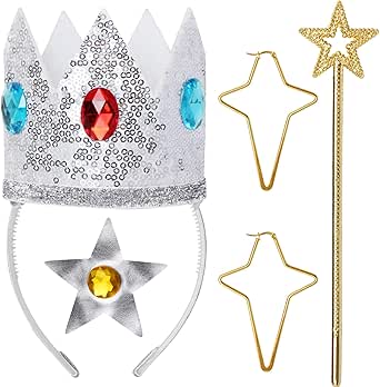 Amazon.com: ICECUTE 4 PCS Princess Crown Accessories Kit,Princess Dress Up Accessories for Women ...