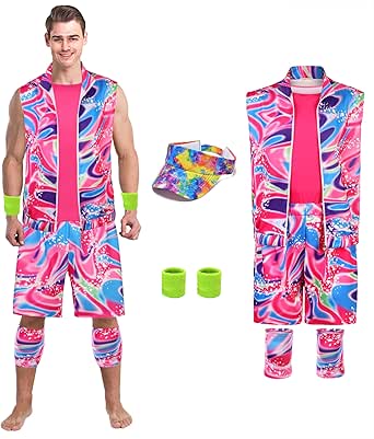 Amazon.com: Ruimeier Adult Ken Costume Outfit for Men 80s 90s Workout ...