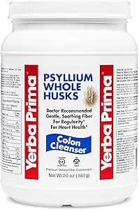 Amazon.com: Yerba Prima Psyllium Whole Husks Fiber Supplement - Colon ...