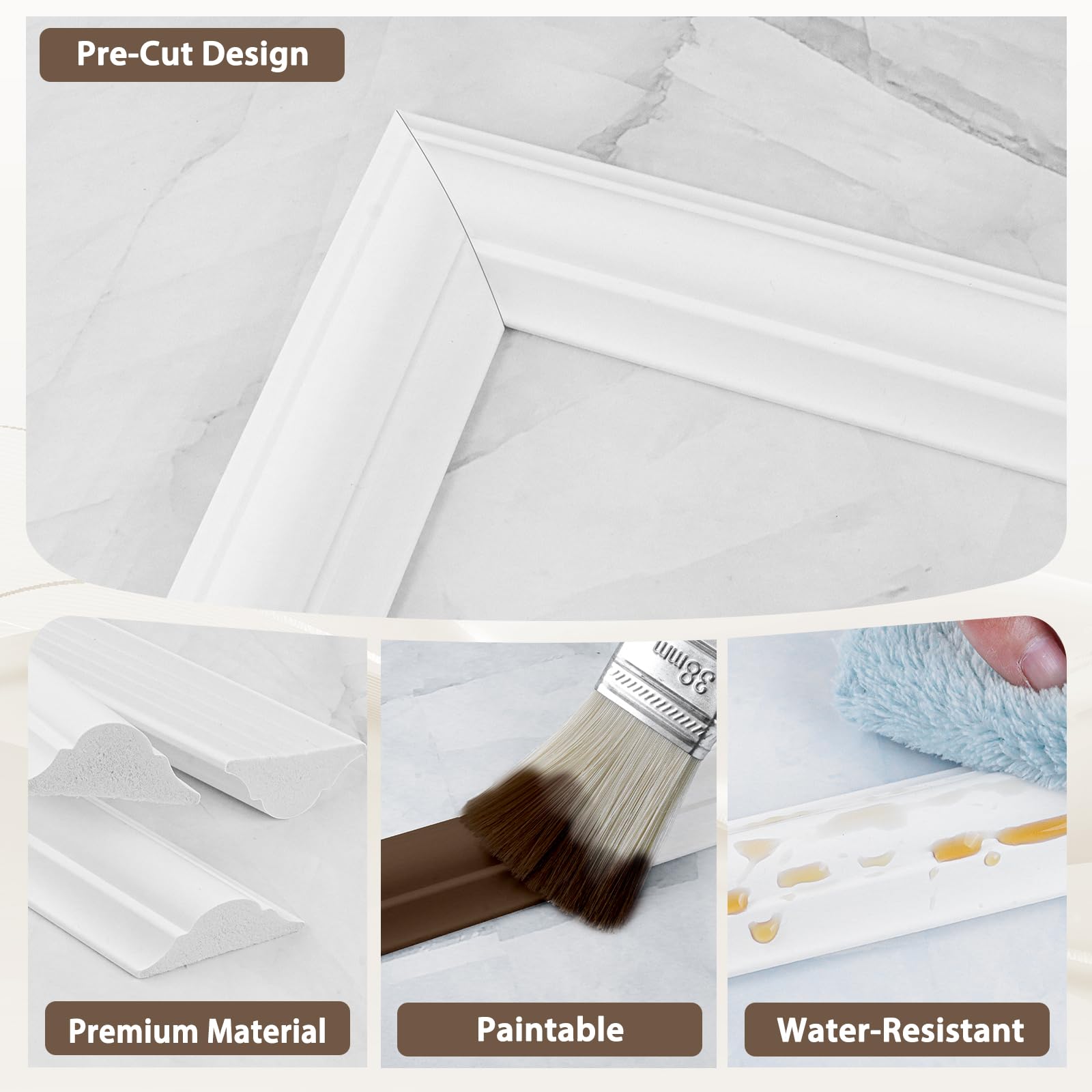 Snapklik.com : Wall Molding Kit Ready-to-Assemble Wainscoting Panels ...