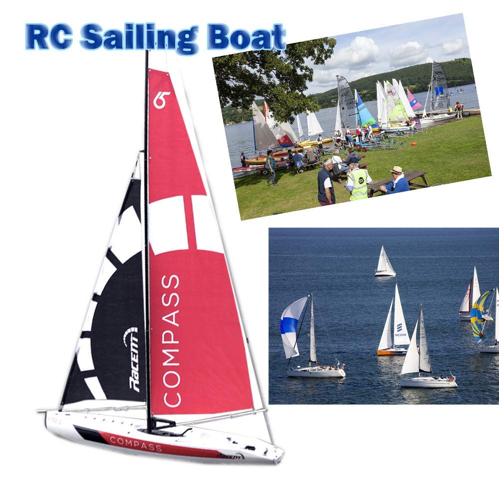 53.74" RC Sailing Boat Super Giant Unpowered Hobby Remote Control Boat ...