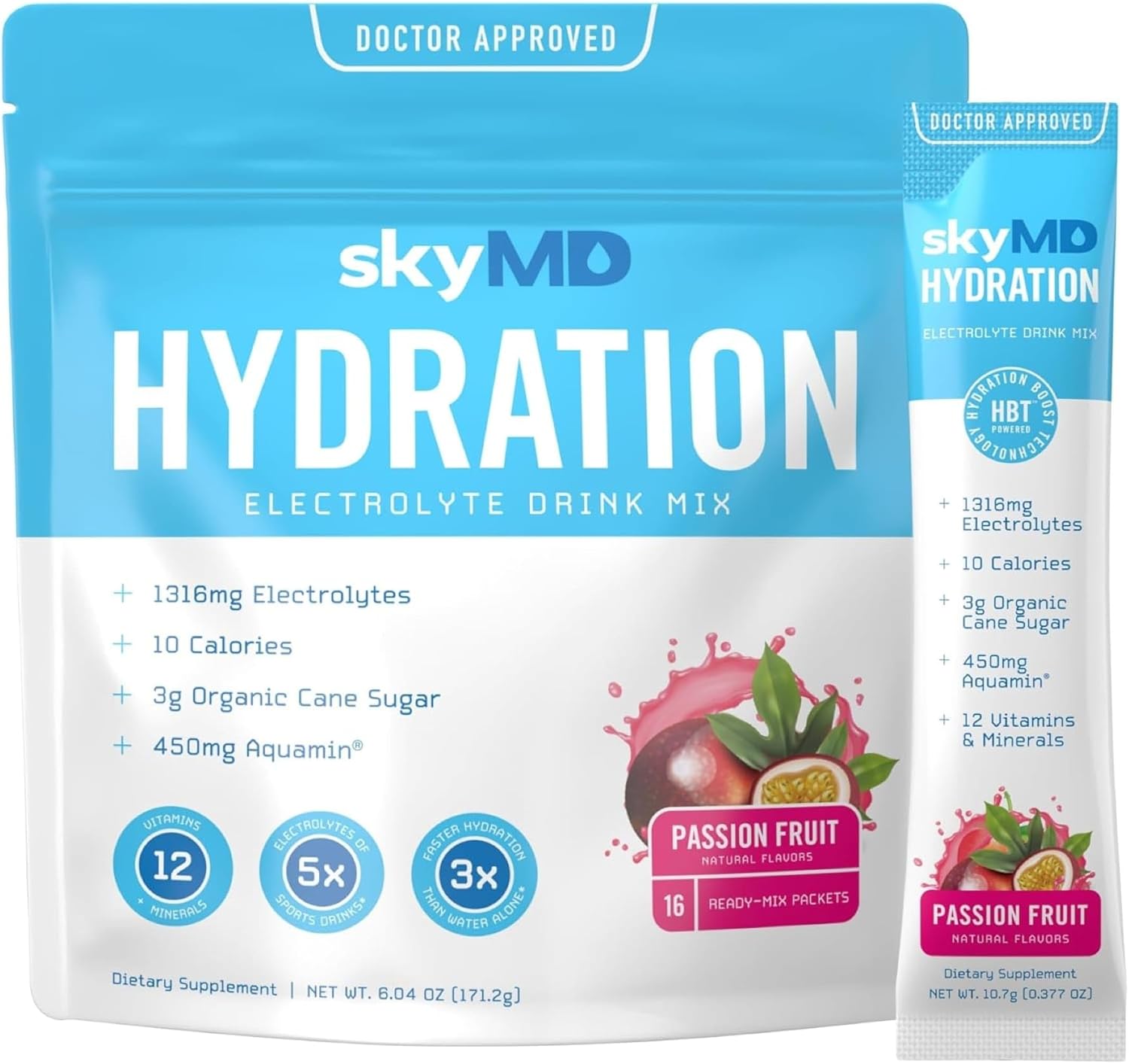 Amazon.com: skyMD Hydration Powder Packets with Electrolytes ...