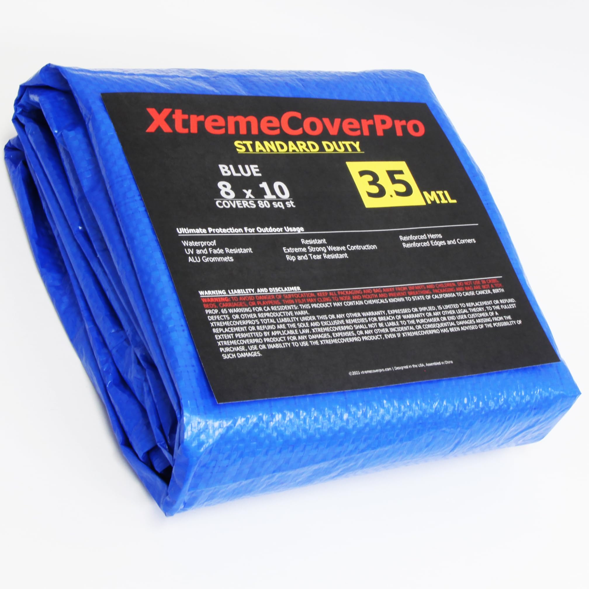 8' x 10' Large Multi-Purpose Waterproof Light Weight Heavy Duty Poly ...