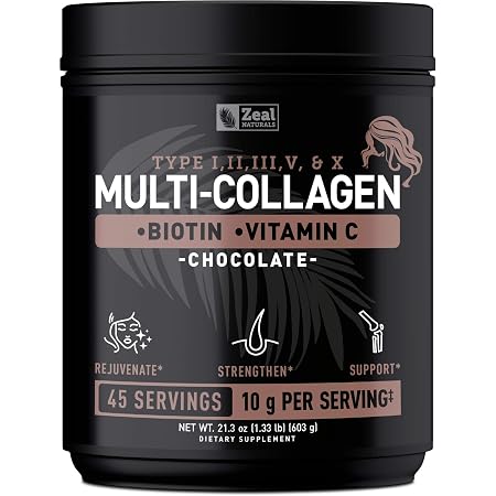Amazon.com: Chocolate Collagen Peptides Powder with Hyaluronic Acid ...