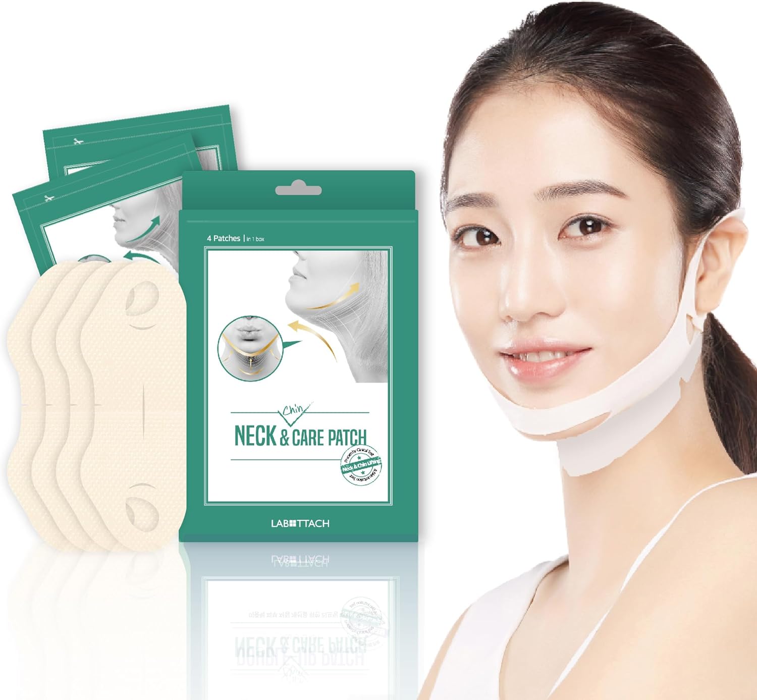 Wooshin Labottach 4 Neck Wrinkle Care Lifting Patches, Anti Aging Patch for Wrinkles After 2 ...