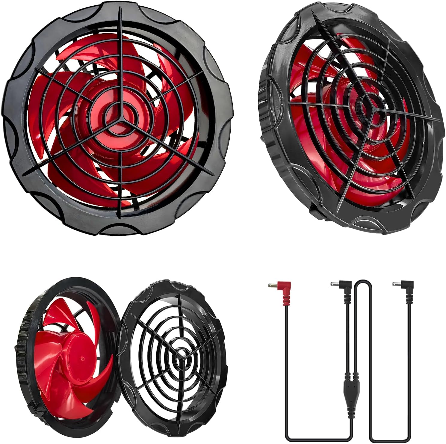 Amazon.co.jp: 高出力ファン 作業服ファン 15V/17V/19V/21V電圧出力 空調作業服用 作業服扇風機 交換用 ファンユニット ブラシレスモーター 超大風量 カバー取り外し ...