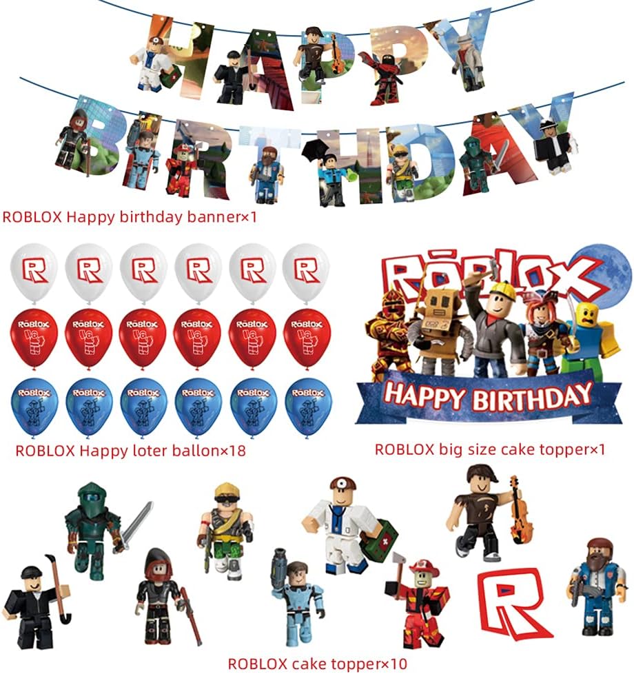 Roblox Theme Party Supplies , Roblox Party Favor,FNDE Party Decorations ...