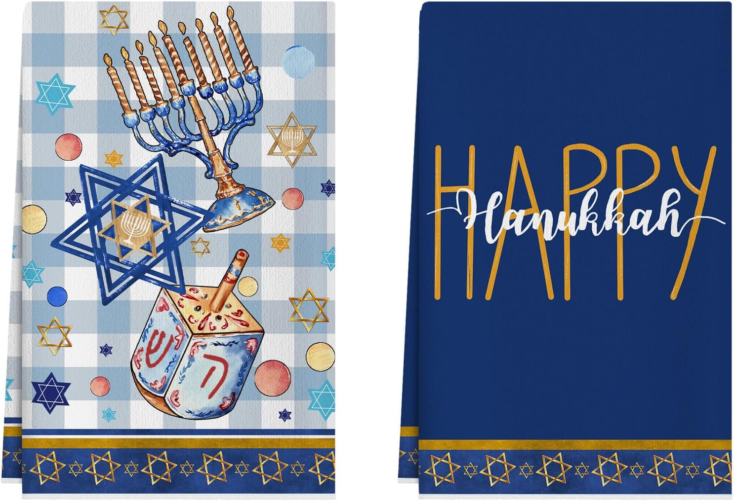 Amazon.com: XCHI Happy Hanukkah Six-Pointed Star Chanukah Menorah ...