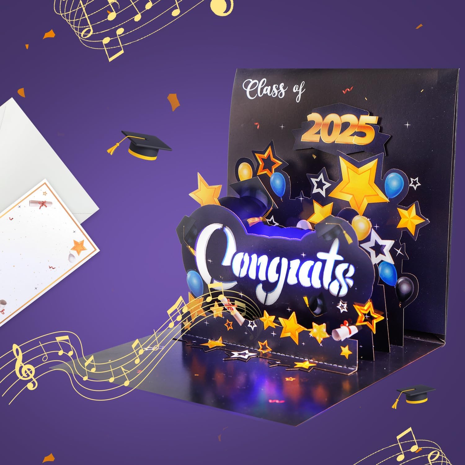 Amazon.com : 3D Popup Graduation Congrats Card | Class of Congrats Grad ...