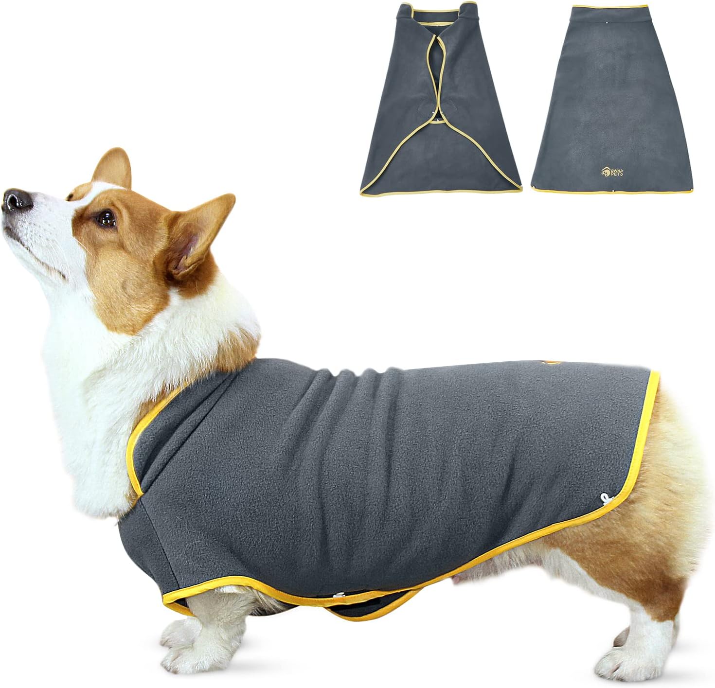 Amazon.com : Ownpets Dog Fleece Vest, Adjustable Dog Coat Pet Jacket ...