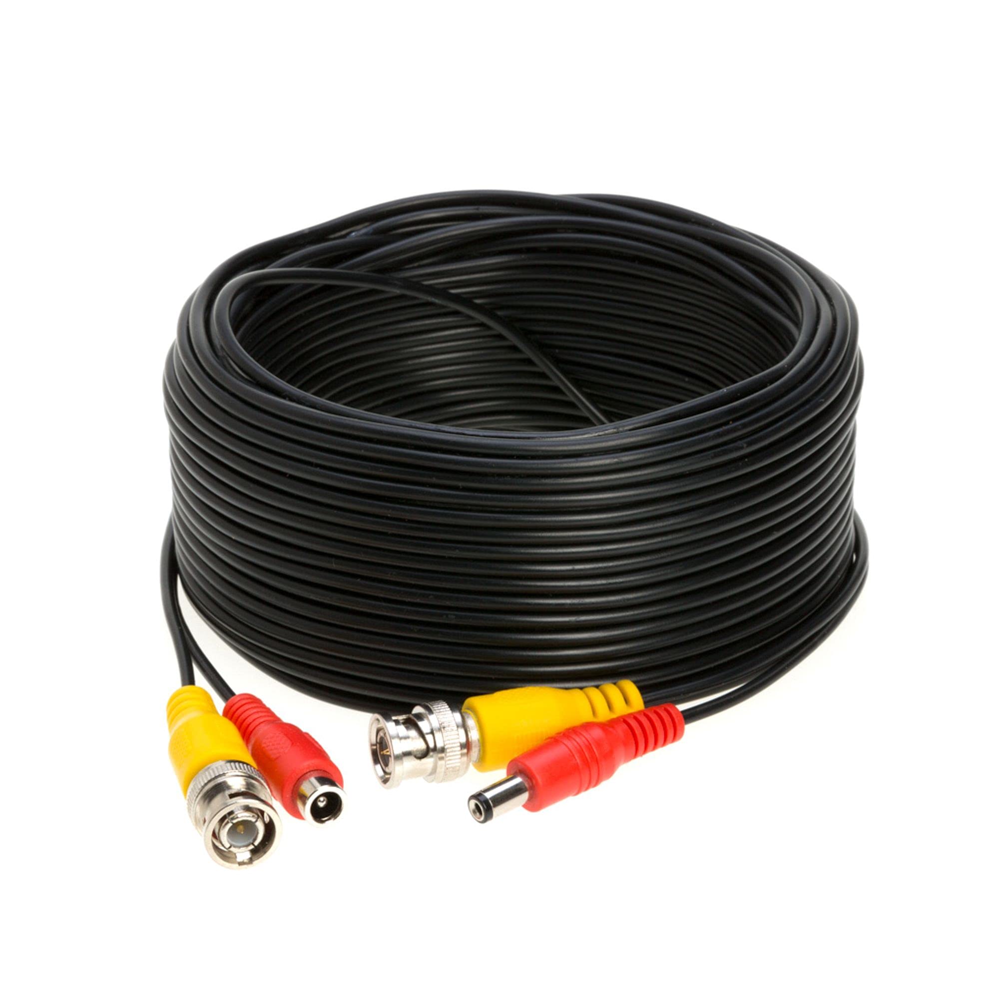Amazon.com : 100FT Black Premade BNC Video Power Cable Extension Wire ...