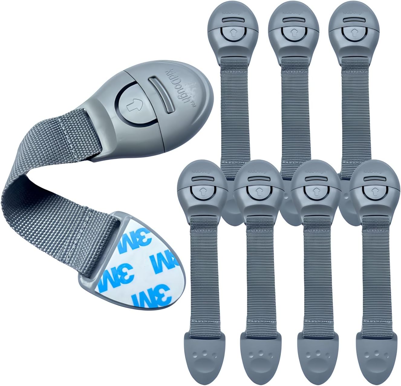 KidDough Furniture Safety Locks for Kids - Pack of 8 Grey, Child Safety ...