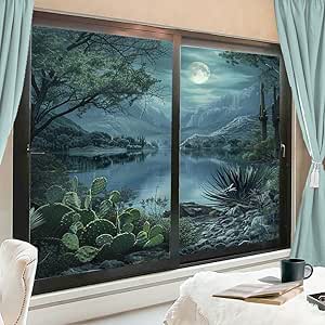 Amazon.com: Dunmat Vintage Lake Frosted Window Privacy Film Mystic ...