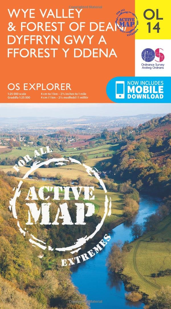 OS Explorer ACTIVE OL14 Wye Valley and Forest of Dean (OS Explorer Map ...